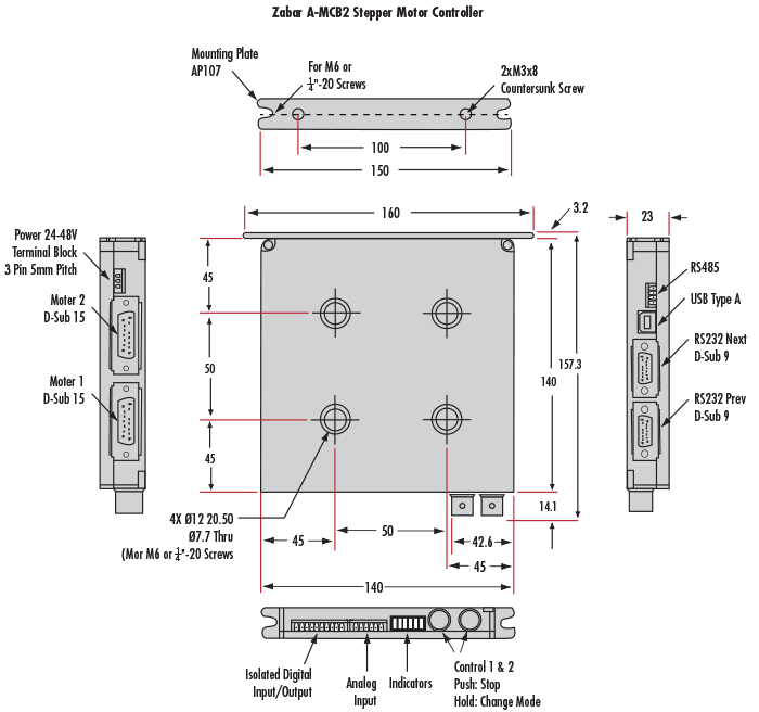48 V Dual-Axis Controller for Motorized XY Stage | Edmund Optics